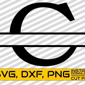 Split Letter Monogram Svg, Letter C Svg ,calligraphy Vector, Font Svg ...