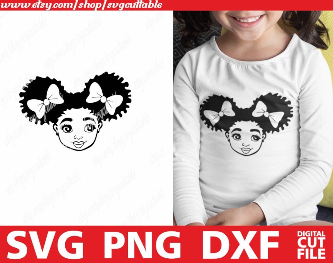 Black Girl Afro Puffs Svg, Curly Hair Svg, Melanin Svg, Doll Svg, Afro ...