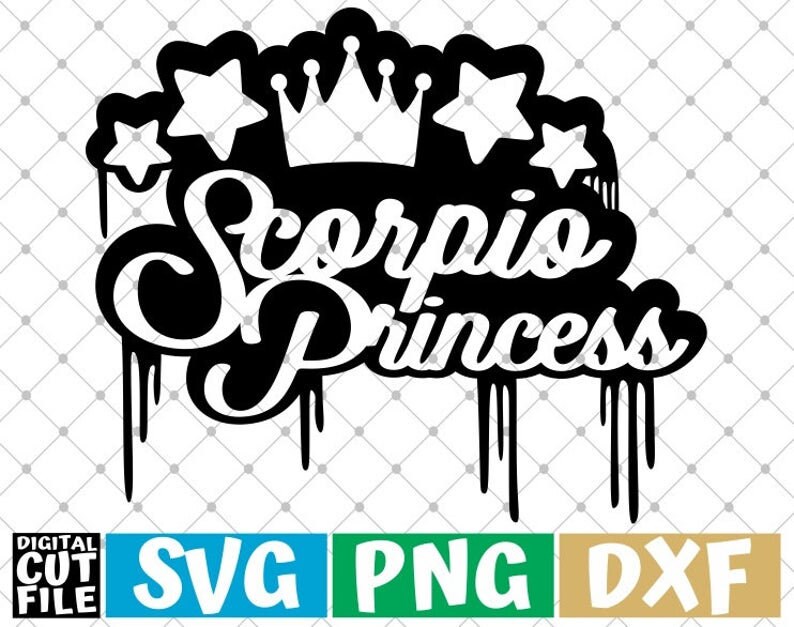 Scorpio Princess Zodiac Sign svg Horoscope svg Astrology | Etsy