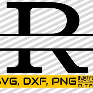 Split Letter Monogram Svg, Letter R Svg ,calligraphy Vector, Font Svg ...