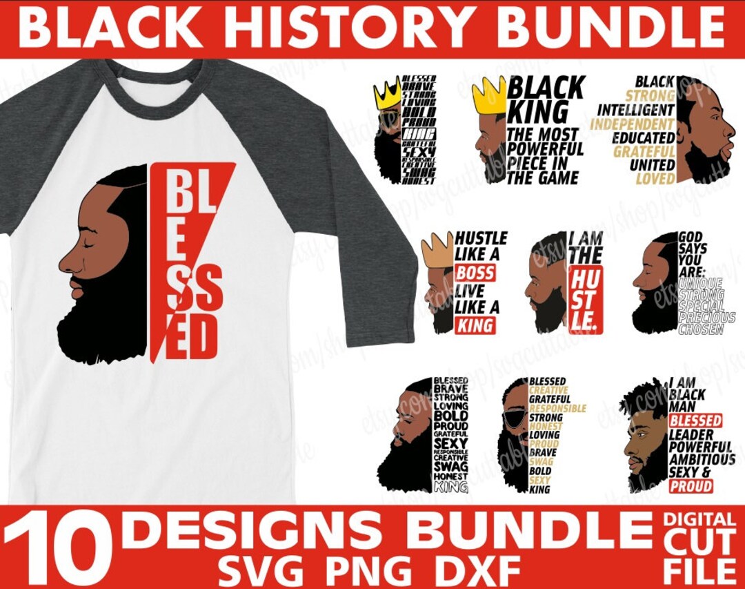 10x Beard Man Svg Bundle, Afro Man Svg, Father's Day Svg, Black King ...