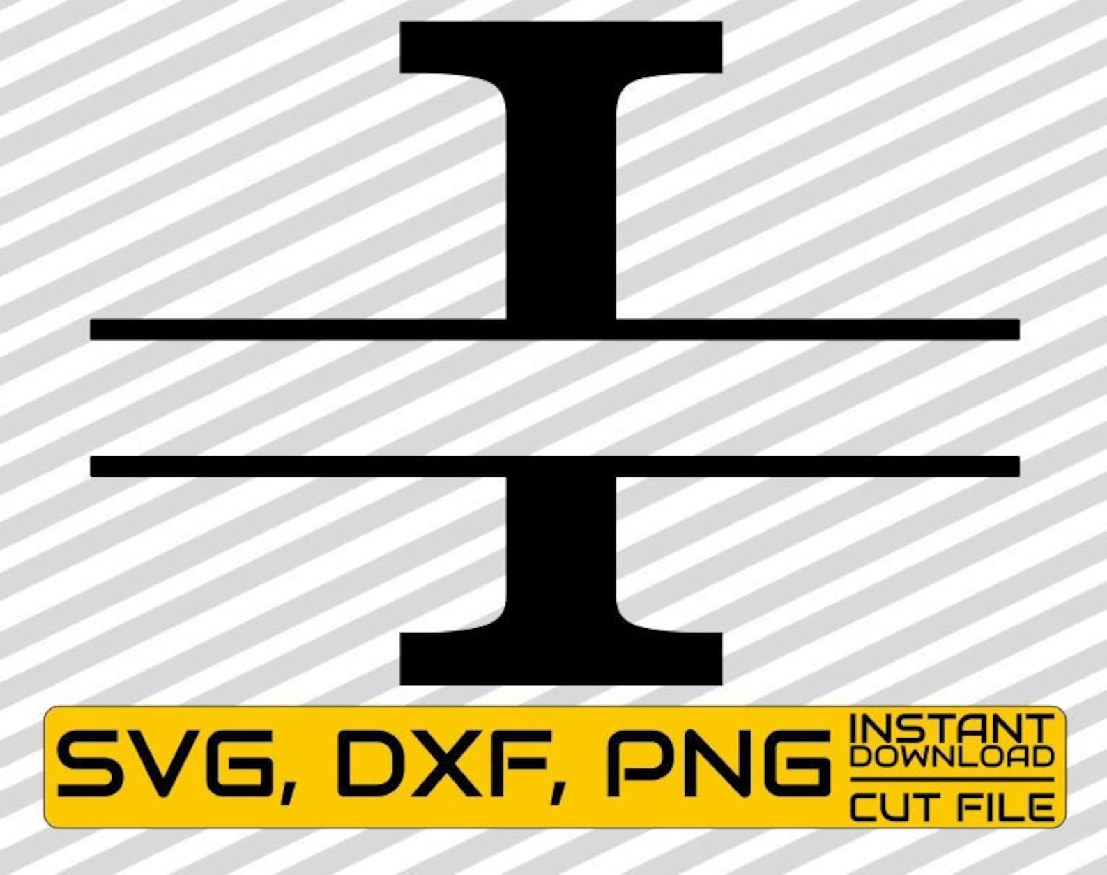 Split Letter Monogram Svg Letter I Svg calligraphy Vector - Etsy