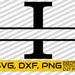 Split Letter Monogram Svg, Letter I Svg ,calligraphy Vector, Font Svg ...