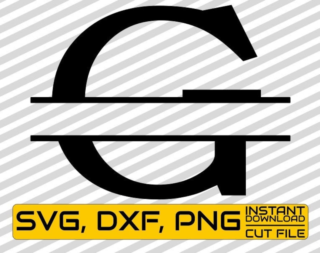 Split Letter Monogram Svg, Letter G Svg ,calligraphy Vector, Font Svg ...