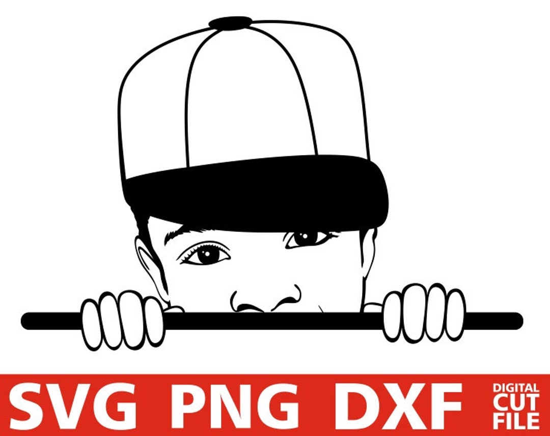 Peeking Boy Svg, Baseball Cap Svg, Peek a Boo Black Boy, Black Kids Svg ...