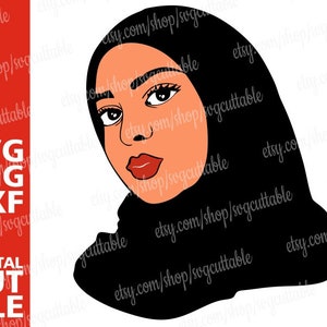 Muslim Woman Svg, Hijab Svg, Islam, Nubian, Muslimah Wear, Arabic Svg ...