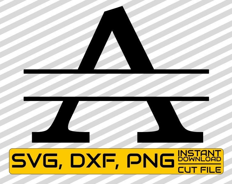 Split Letter Monogram Svg Letter A Svg calligraphy Vector | Etsy