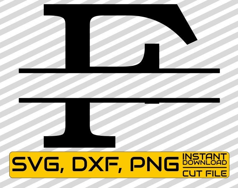 Split Letter Monogram svg Letter F svg Calligraphy vector - Etsy España