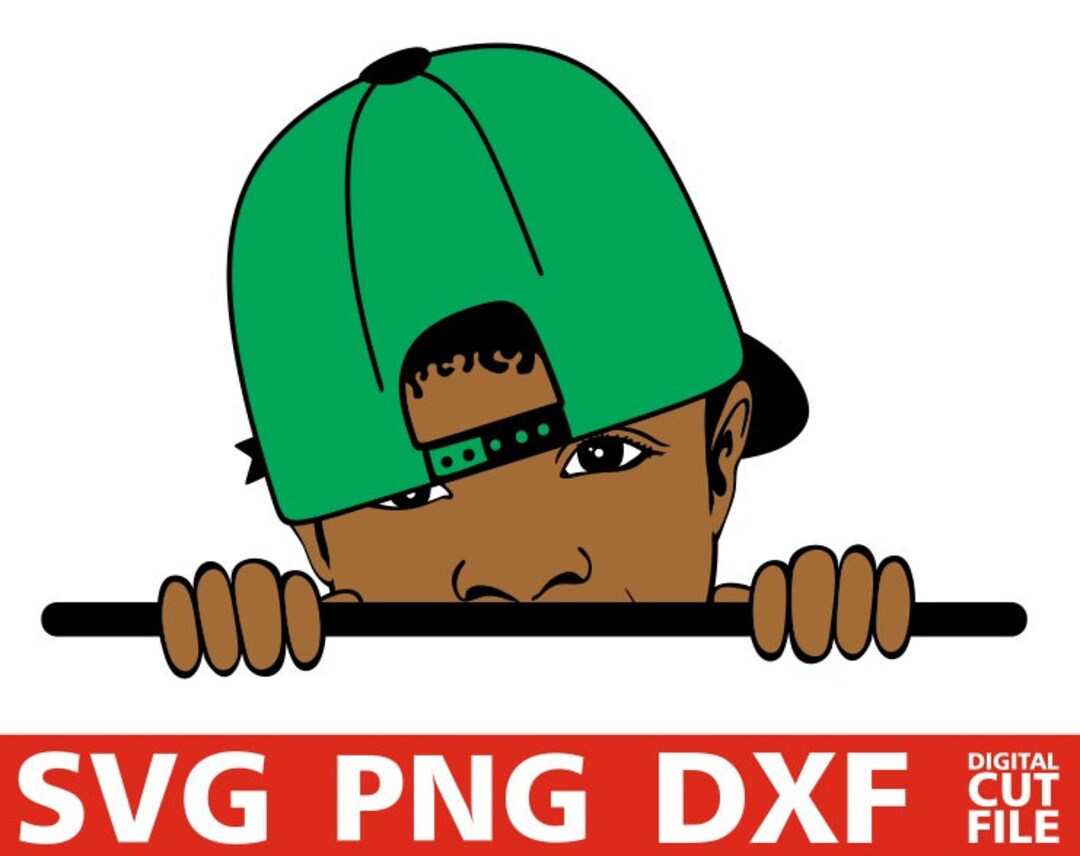 Peeking Boy Svg, Cap Svg, Peek a Boo Afro Boy, Black Kids Svg, Black ...