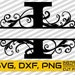 Floral Svg Split Monogram Files Letter I calligraphy Font - Etsy