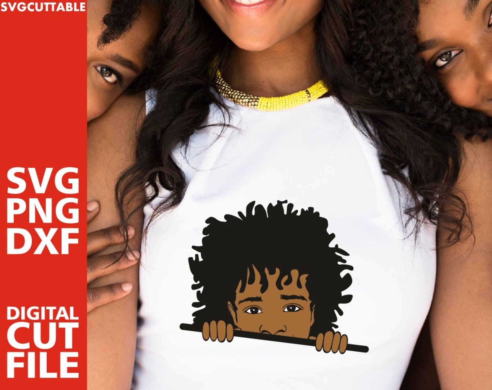 Peeking Boy With Afro Hair Svg Peek a Boo Afro Boy Black - Etsy