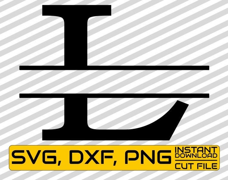 Split Letter Monogram Svg Letter L Svg calligraphy Vector - Etsy