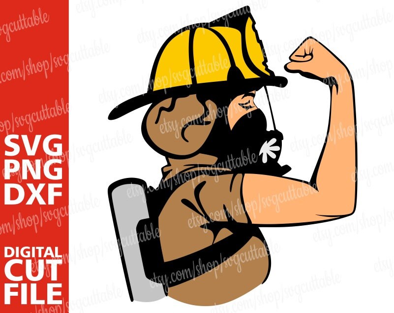 Firefighter Woman Svg Afro Girl Svg Black Girl Magic Strong - Etsy