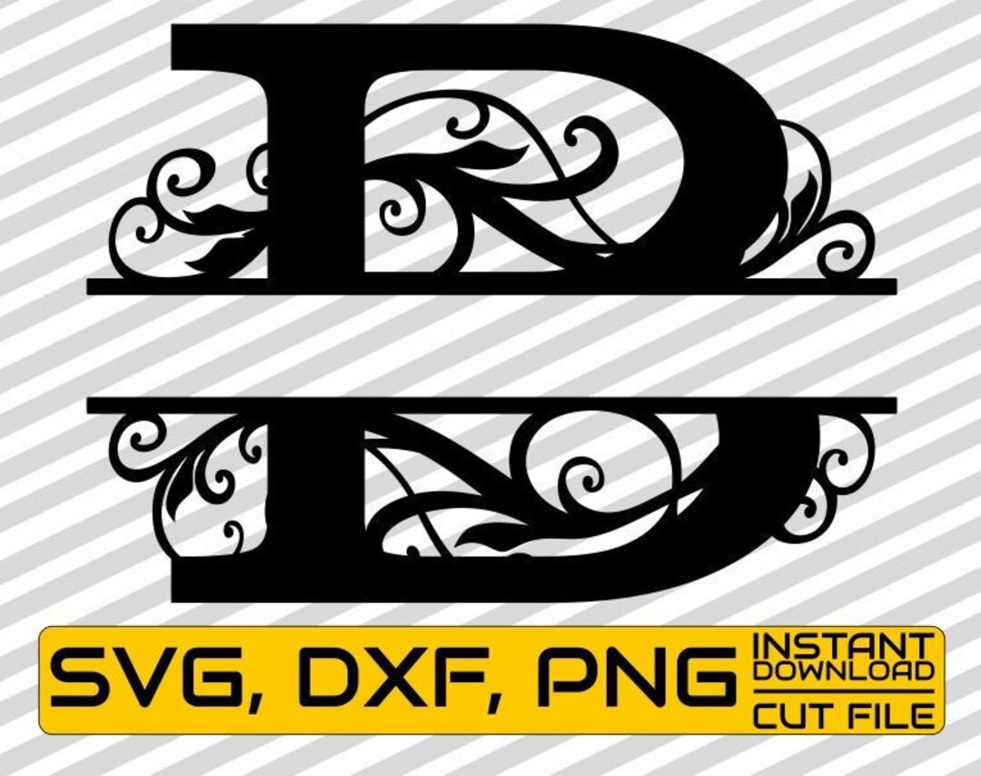 Floral Svg, Split Monogram Files, Letter B ,calligraphy, Font, Cuttable ...