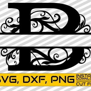 Floral Svg, Split Monogram Files, Letter B ,calligraphy, Font, Cuttable ...