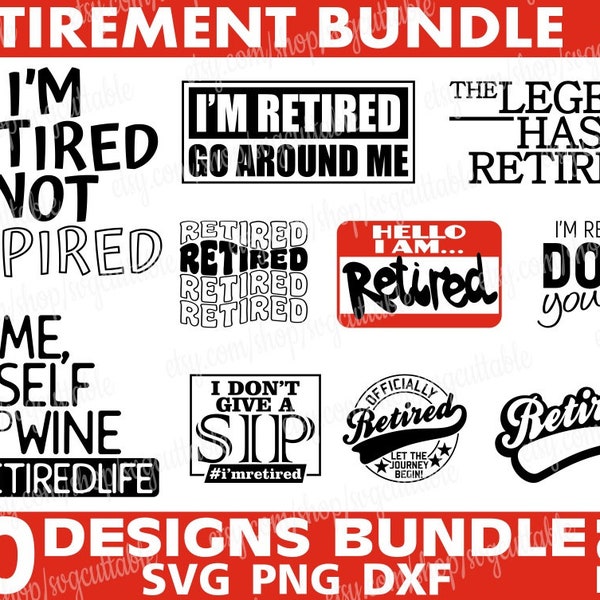 Retired Svg - Etsy
