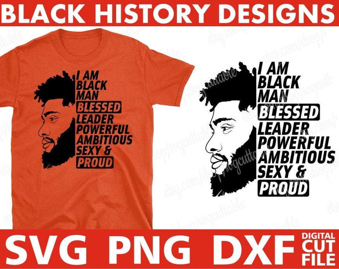 I Am Black Man Svg, Beard Man Svg, Black Man Svg, Blessed Svg, Father's ...