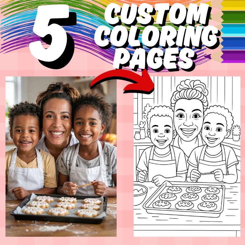 Custom Coloring Book - Etsy