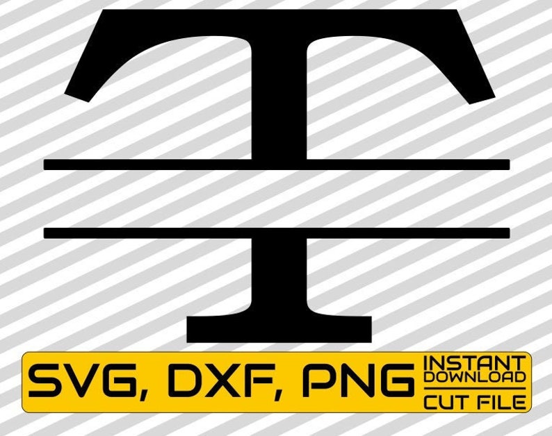 Split Letter Monogram Svg Letter T Svg calligraphy Vector | Etsy