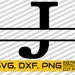 Split Letter Monogram Svg Letter J Svg calligraphy Vector | Etsy