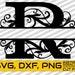 Floral Svg Split Monogram Files Letter R calligraphy Font | Etsy