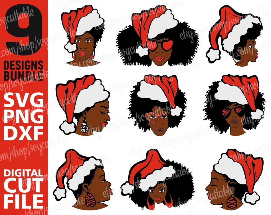 File For Cricut Woman Svg Afro Svg Black History Christmas Svg Bundle