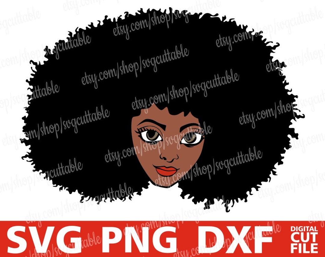 Afro Woman Svg Natural Hair Svg Melanin Afro Diva Svg - Etsy