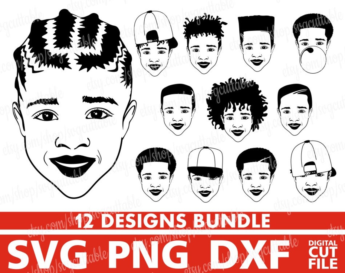 12x Afro Boy Bundle Svg Black Boy Black Kids Svg Black Man - Etsy