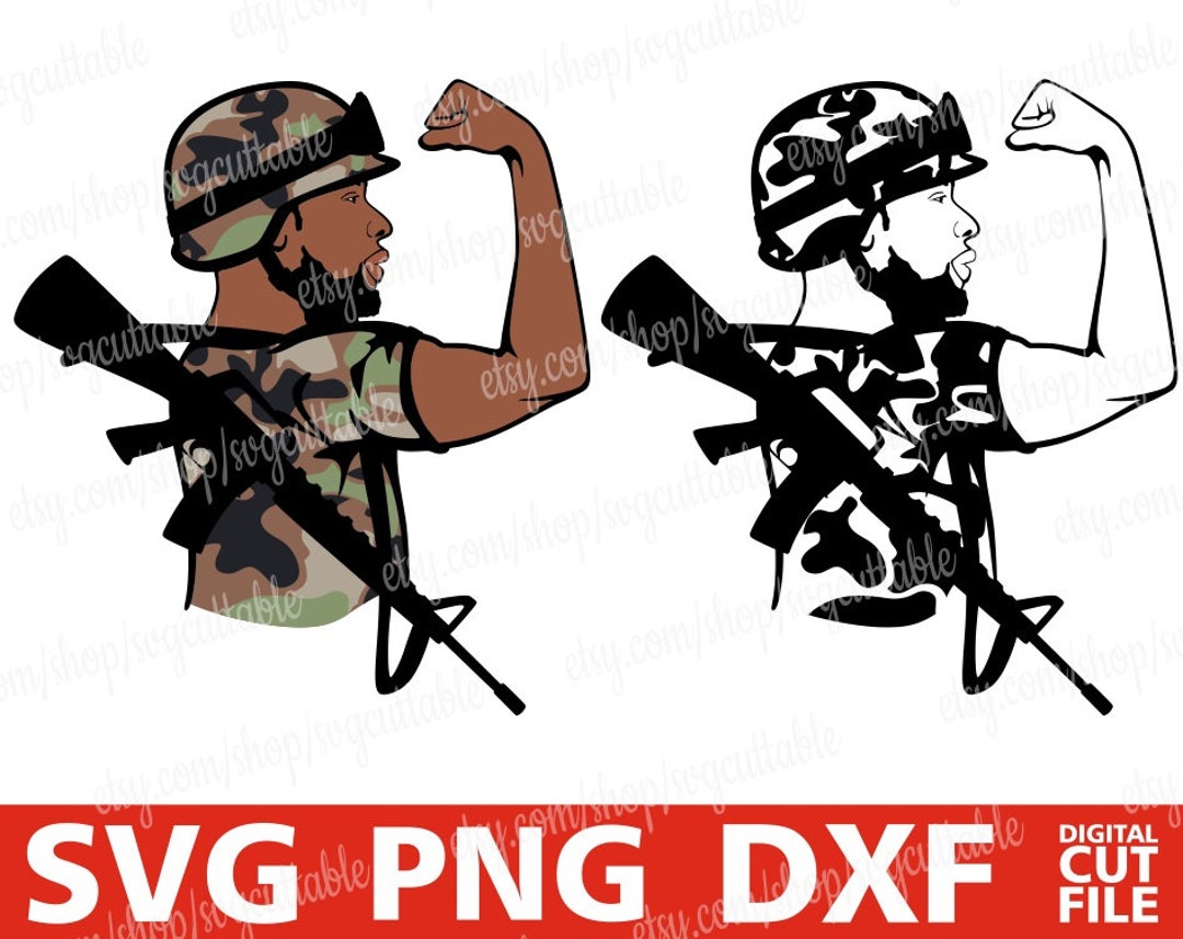 Amazing Strong Man Svg, Woodland Camo, Black Man Svg, Beard Svg, Man ...