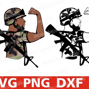 Amazing Strong Man Svg, Woodland Camo, Black Man Svg, Beard Svg, Man ...