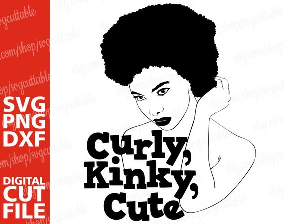 Female Vector American Natural Hair Circuit Cut Cutting Kinky Cute ...
