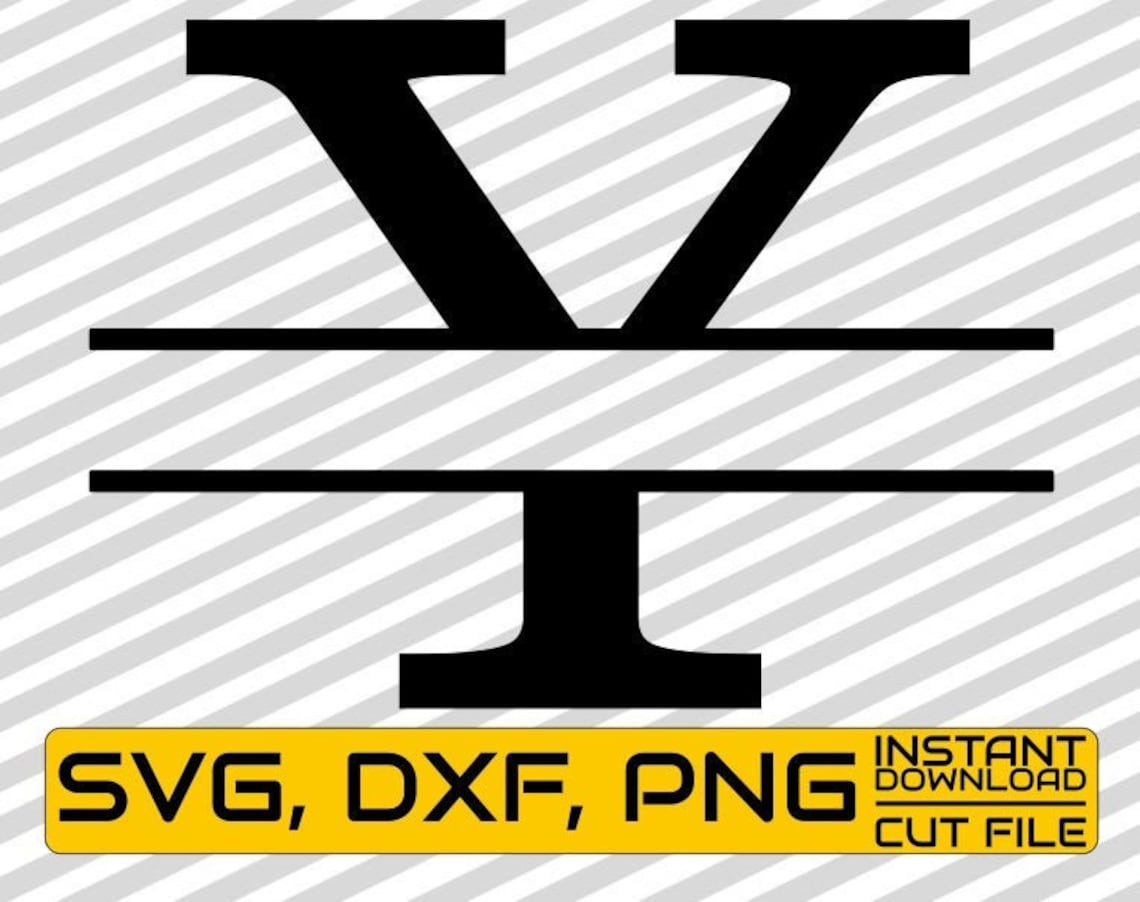 Split Letter Monogram Svg Letter Y Svg calligraphy Vector - Etsy