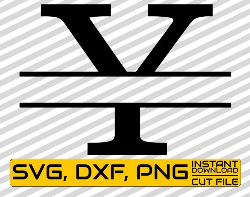 Split Letter Monogram Svg Letter Y Svg calligraphy Vector - Etsy