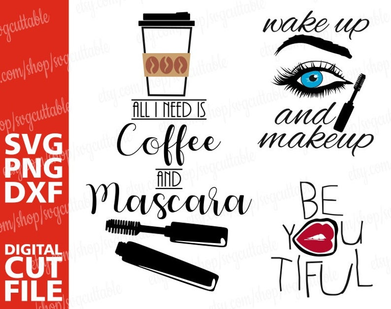 10x Make up Bundle Svg Mascara Svg Wake up and Make up Svg | Etsy