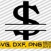 Split Letter Monogram Svg, Letter Dolar ,calligraphy Vector, Font Svg ...