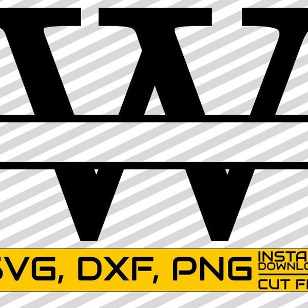 Split Monogram - Etsy