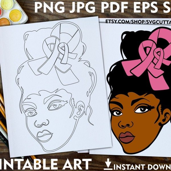 Breast Cancer Awareness Coloring Pages - Etsy