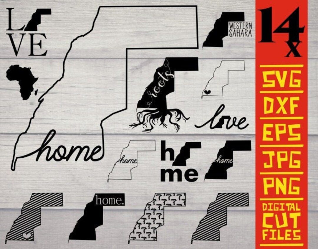 14x Western Sahara Roots Bundle Svg, Africa Roots SVG, Africa Maps Svg ...