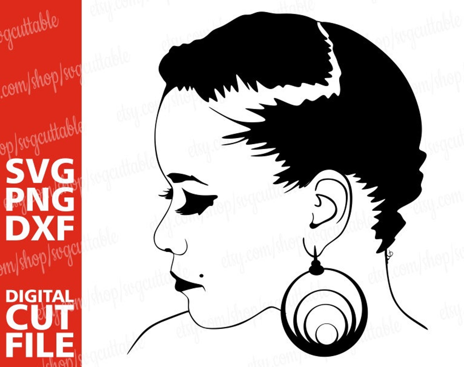 Black girl afro svg afro lady svg file natural hair file | Etsy