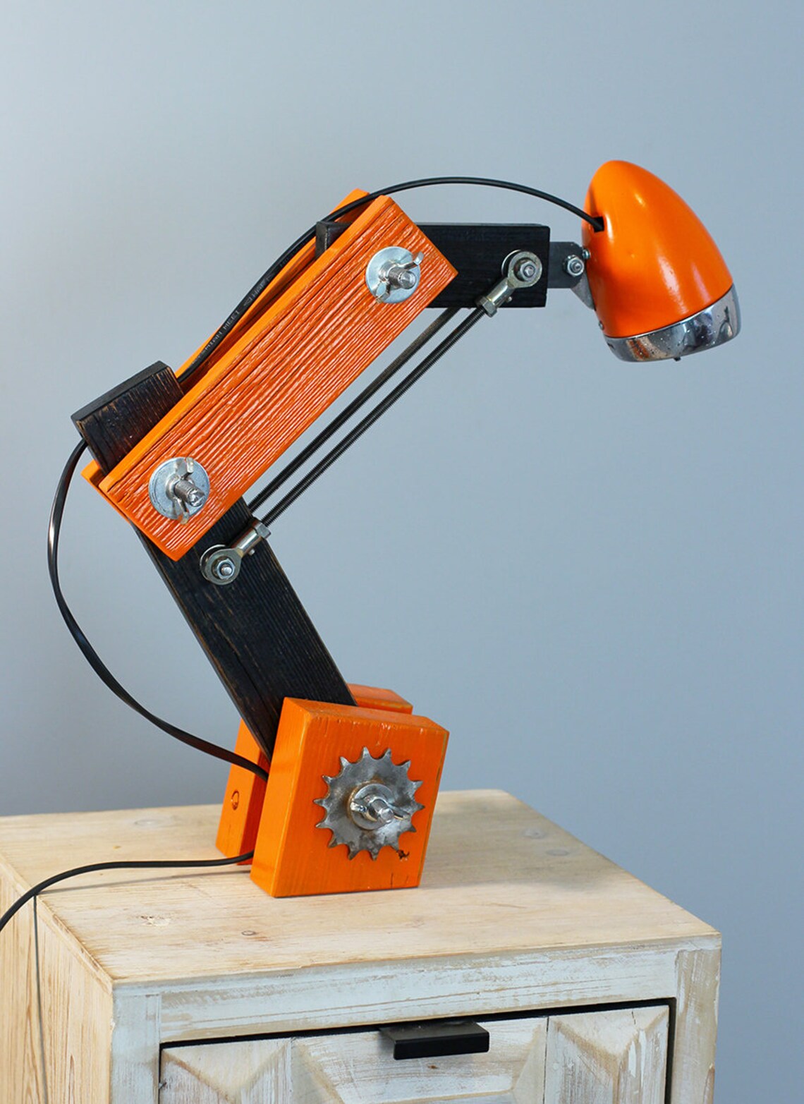 Dieselpunk - Loft - Industrial - Table Lamp Bicycle - Etsy