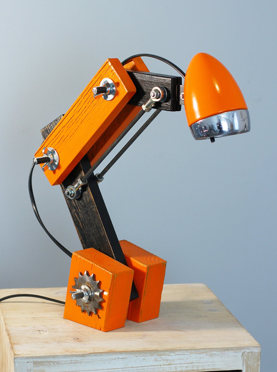 Dieselpunk - Loft - Industrial - Table Lamp Bicycle - Etsy
