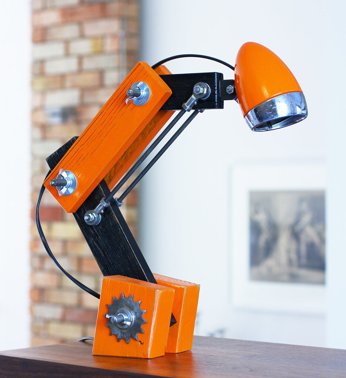 Dieselpunk - Loft - Industrial - Table Lamp Bicycle - Etsy