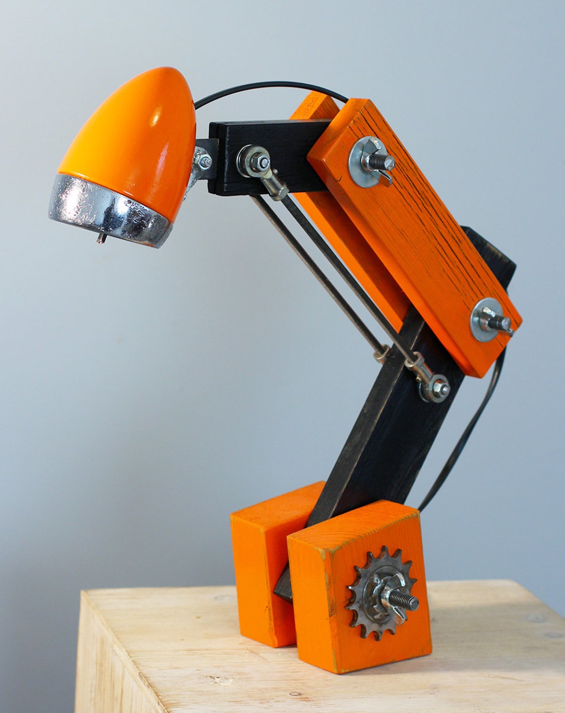 Dieselpunk - Loft - Industrial - Table Lamp Bicycle - Etsy