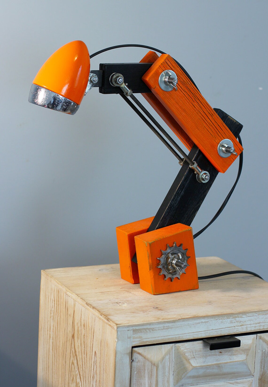 Dieselpunk - Loft - Industrial - Table Lamp Bicycle - Etsy