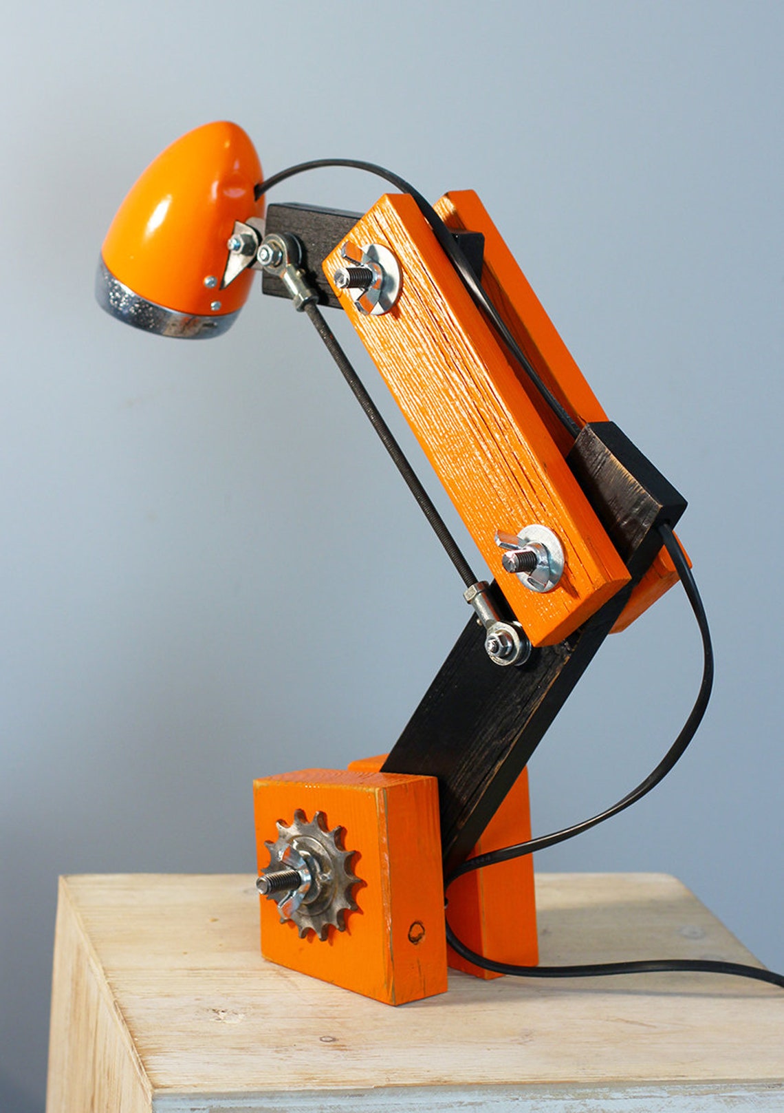 Dieselpunk - Loft - Industrial - Table Lamp Bicycle - Etsy