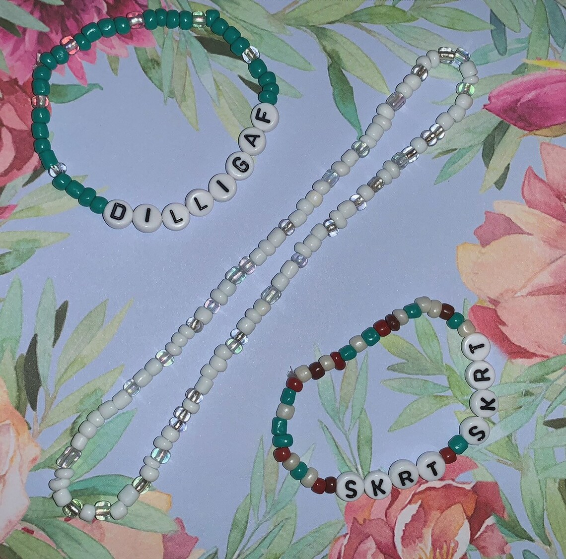Customizable Trendy Vsco Bead Bracelets With Color Choices Etsy