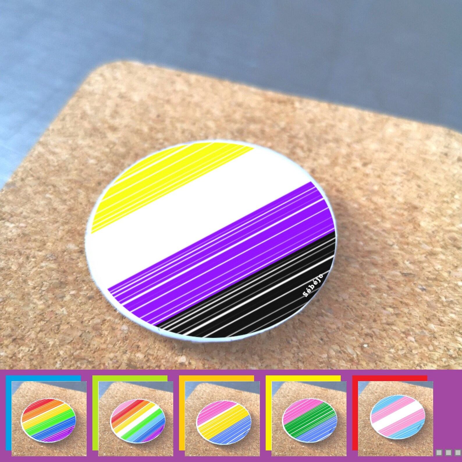 Button with LGBTQIA2S flag 8 choices of flags: LGBTQ | Etsy