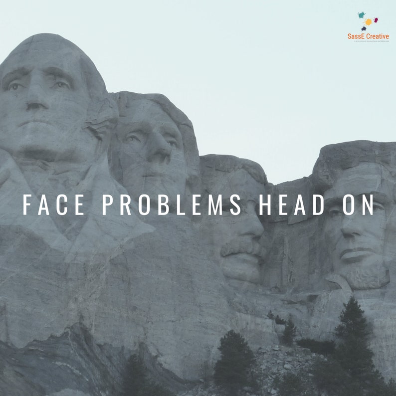 Modern Motivational Poster Face Problems Head On - Etsy