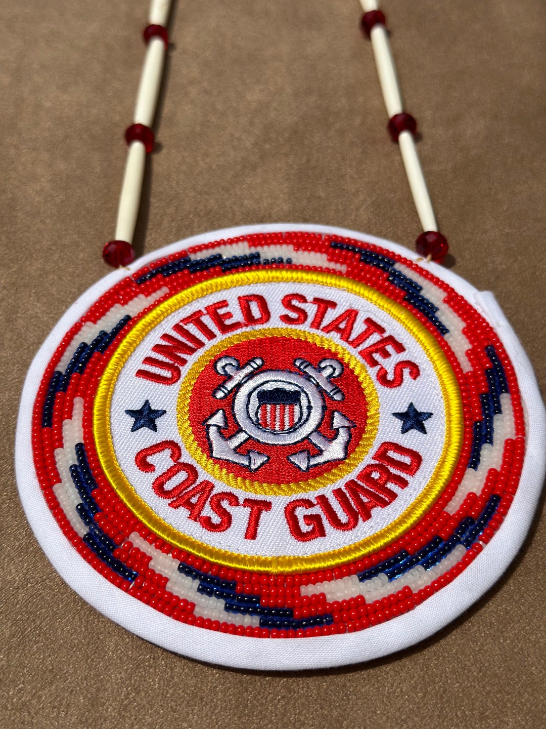 Beaded Medallion United States Coast Guard Patch USCG - Etsy