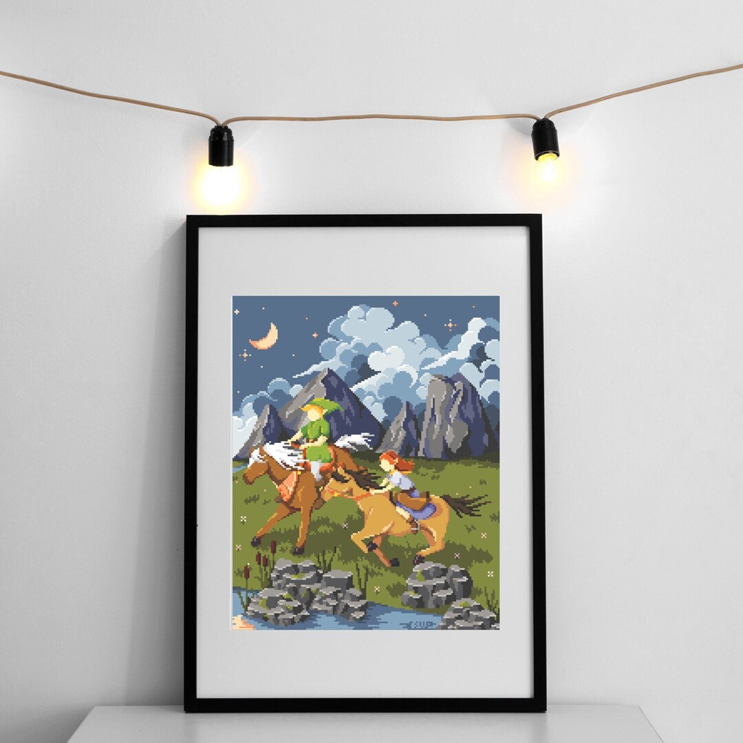 Hyrule Field Zelda Ocarina of Time PIXEL ART Print - Etsy